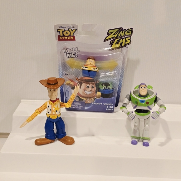Disney | Toys | Disney Brown And Yellow Toy Story Action Figures | Poshmark